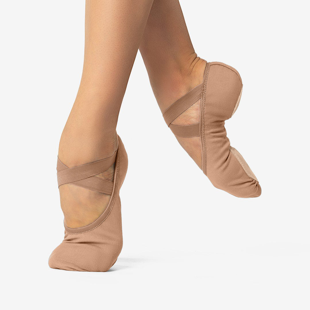 Bliss Stretch Canvas Ballet Slipper - Suntan – Dancer's Image